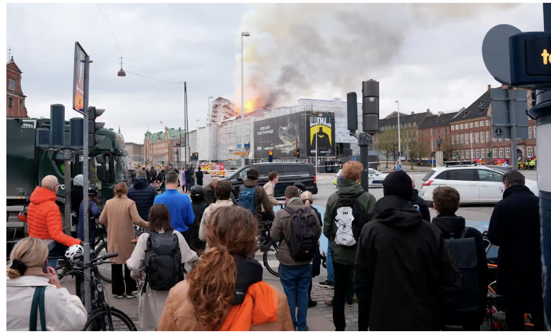 Artworks carried to safety as fire blazes at Copenhagen’s old stock ...